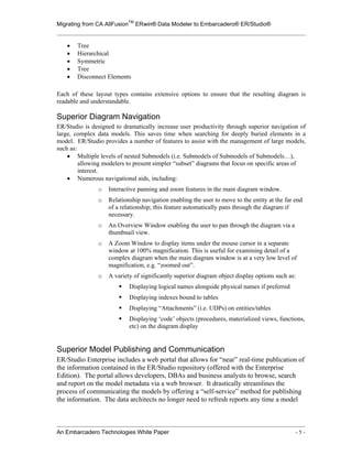 Migrating from CA AllFusionTM ERwin® Data Modeler to ER/Studio® | PDF