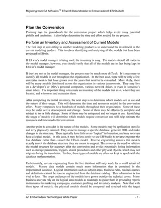 Migrating from CA AllFusionTM ERwin® Data Modeler to ER/Studio® | PDF ...