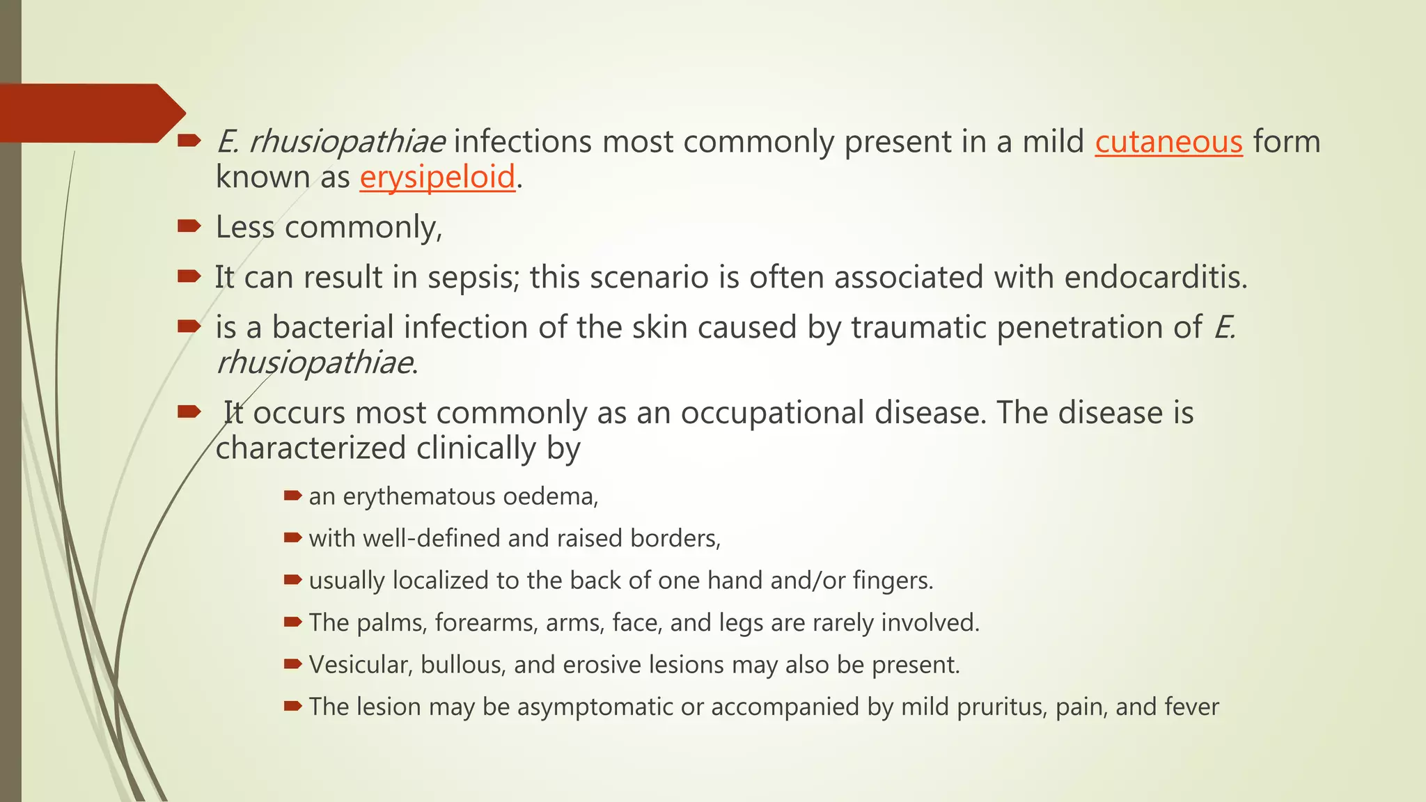 Erysipeloid.p by chamikaptx | PPTX