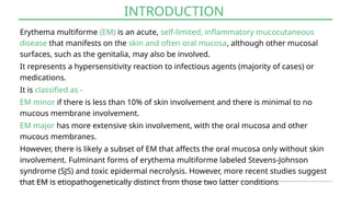 ERYTHEMA MULTIFORME.pptx by department of oral medicine | PPTX