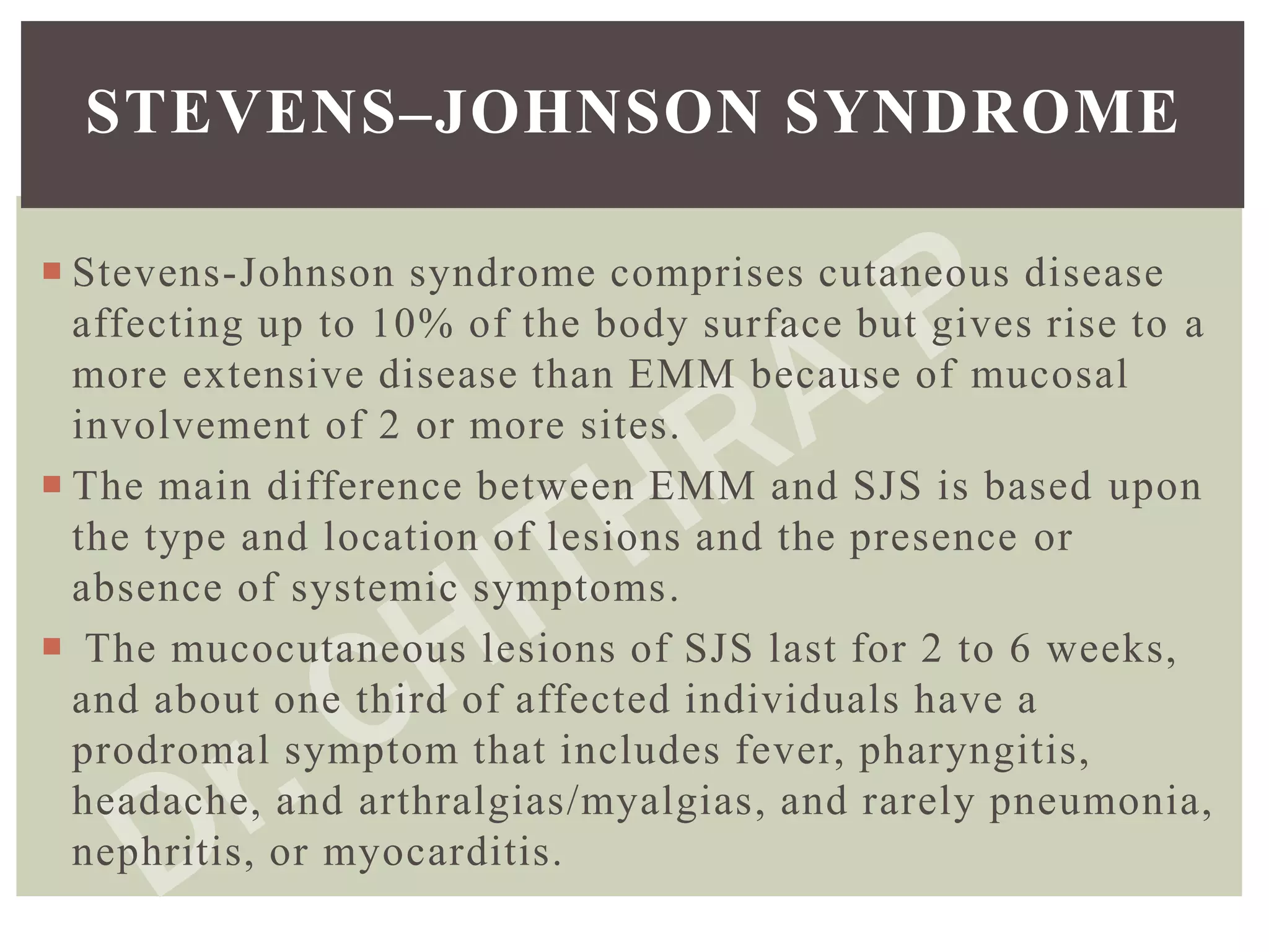 Erythema multiforme Dr Chithra P | PPT