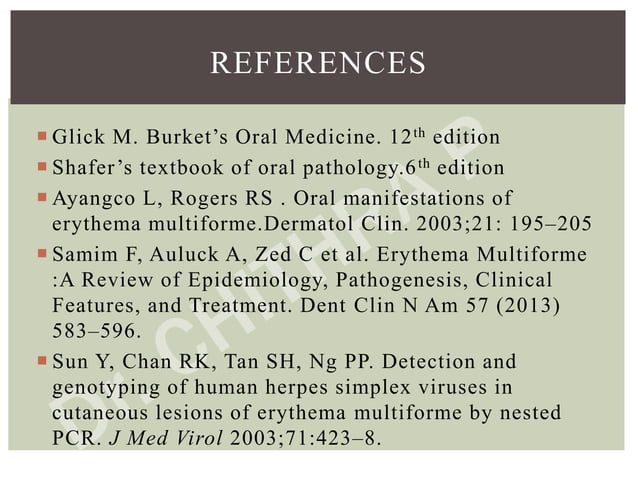 Erythema multiforme Dr Chithra P | PPT