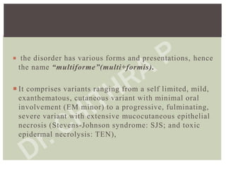 Erythema multiforme Dr Chithra P | PPT