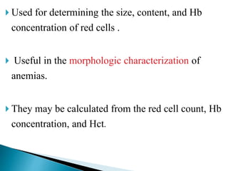 Erythrocyte indices | PPTX