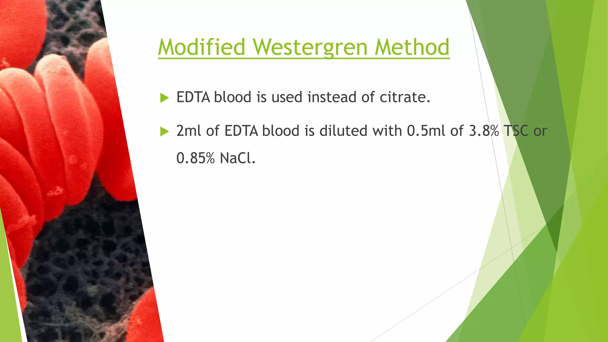 Erythrocyte sedimentation rate | PPTX