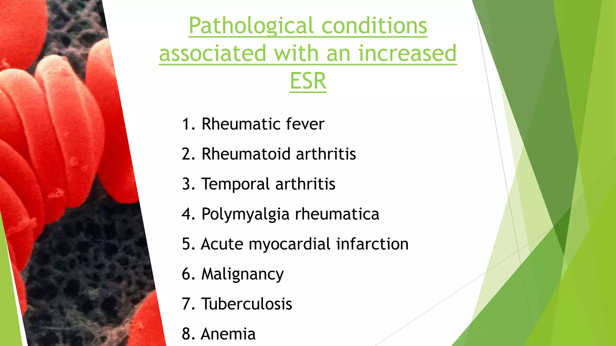 Erythrocyte sedimentation rate | PPTX