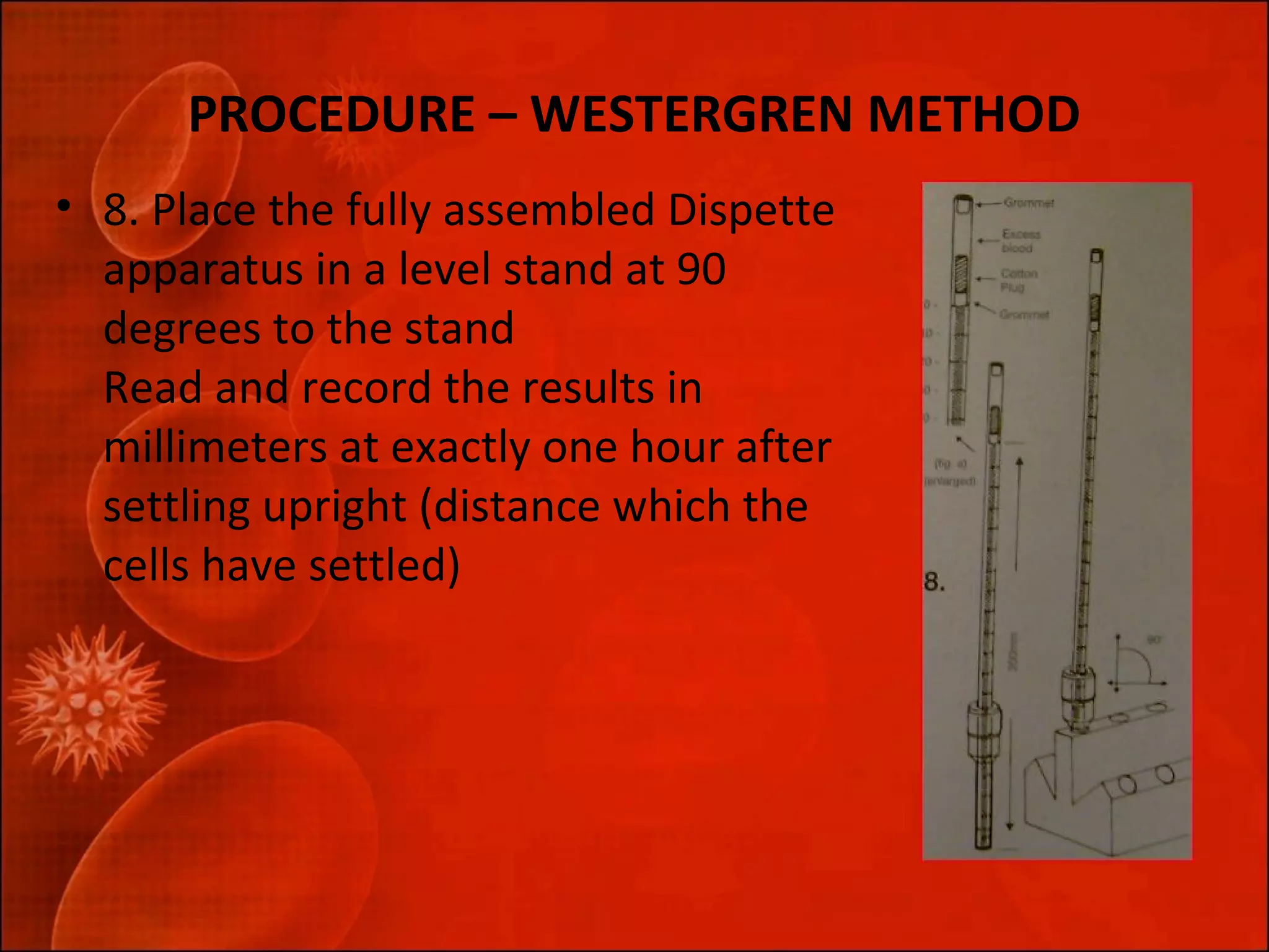 Erythrocyte sedimentation rate (esr) | PPT