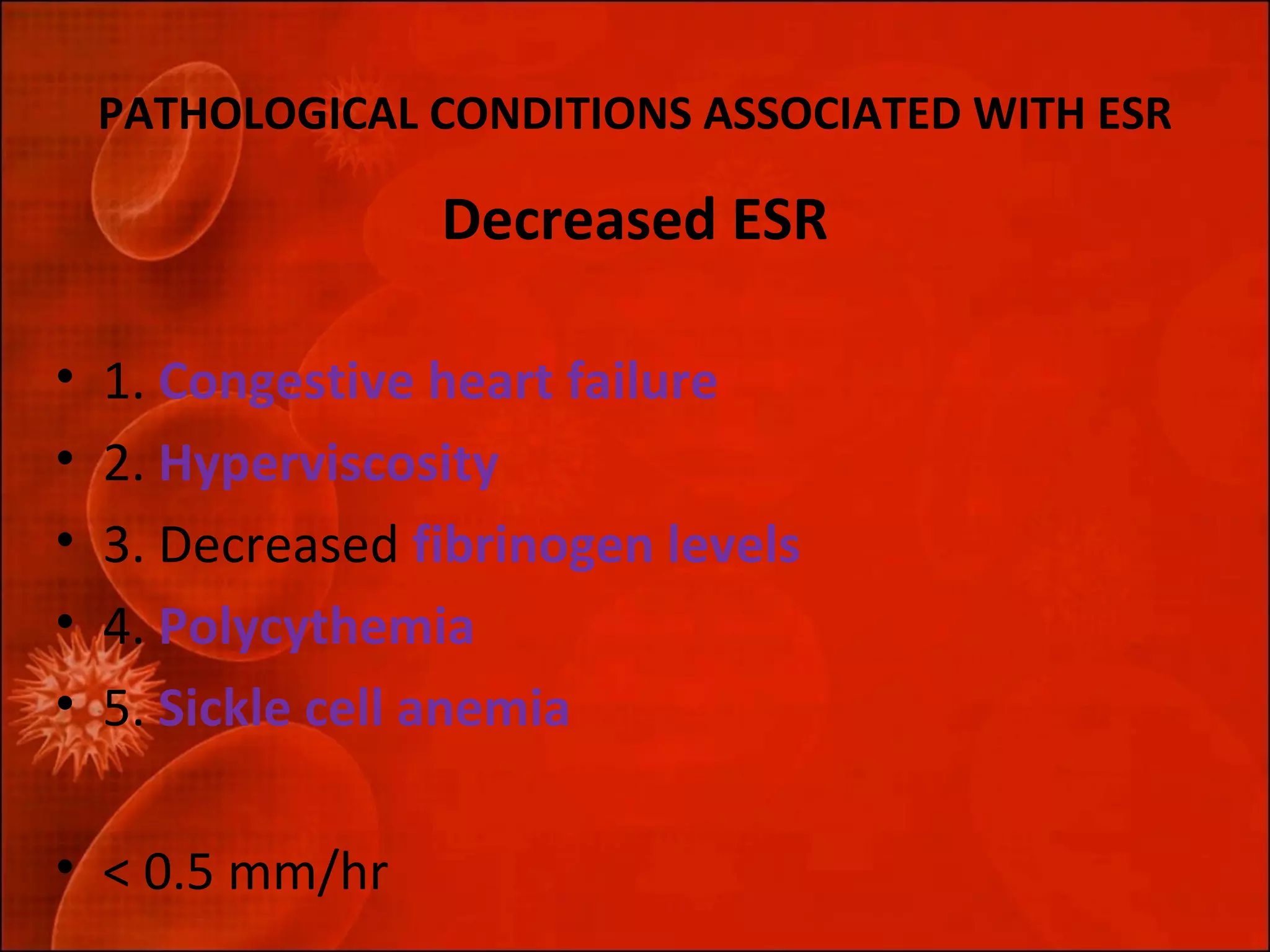 Erythrocyte sedimentation rate (esr) | PPT