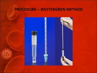 Erythrocyte sedimentation rate (esr) | PPT