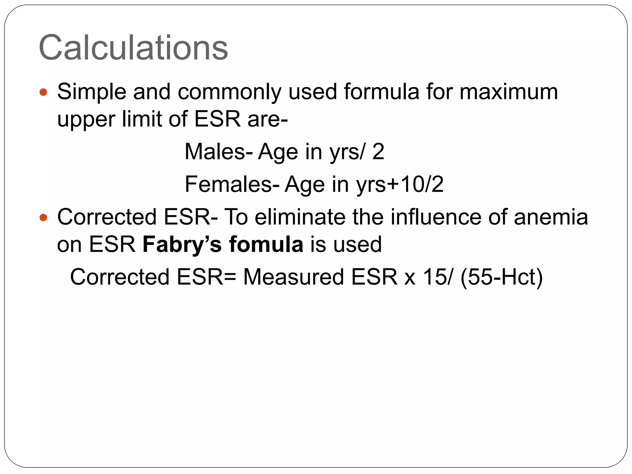 Erythrocyte sedimentation rate (ESR).pptx