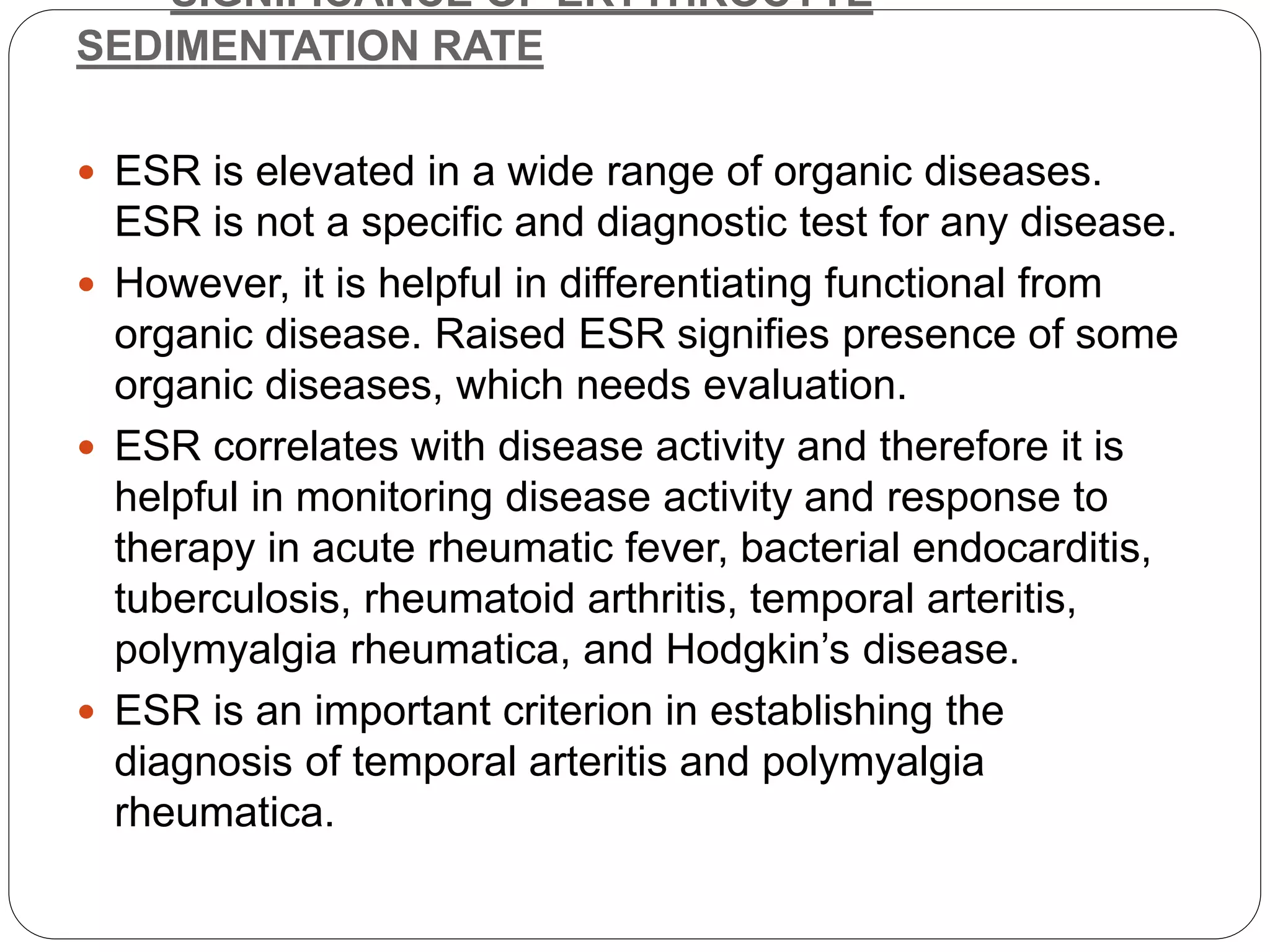 Erythrocyte sedimentation rate (ESR).pptx