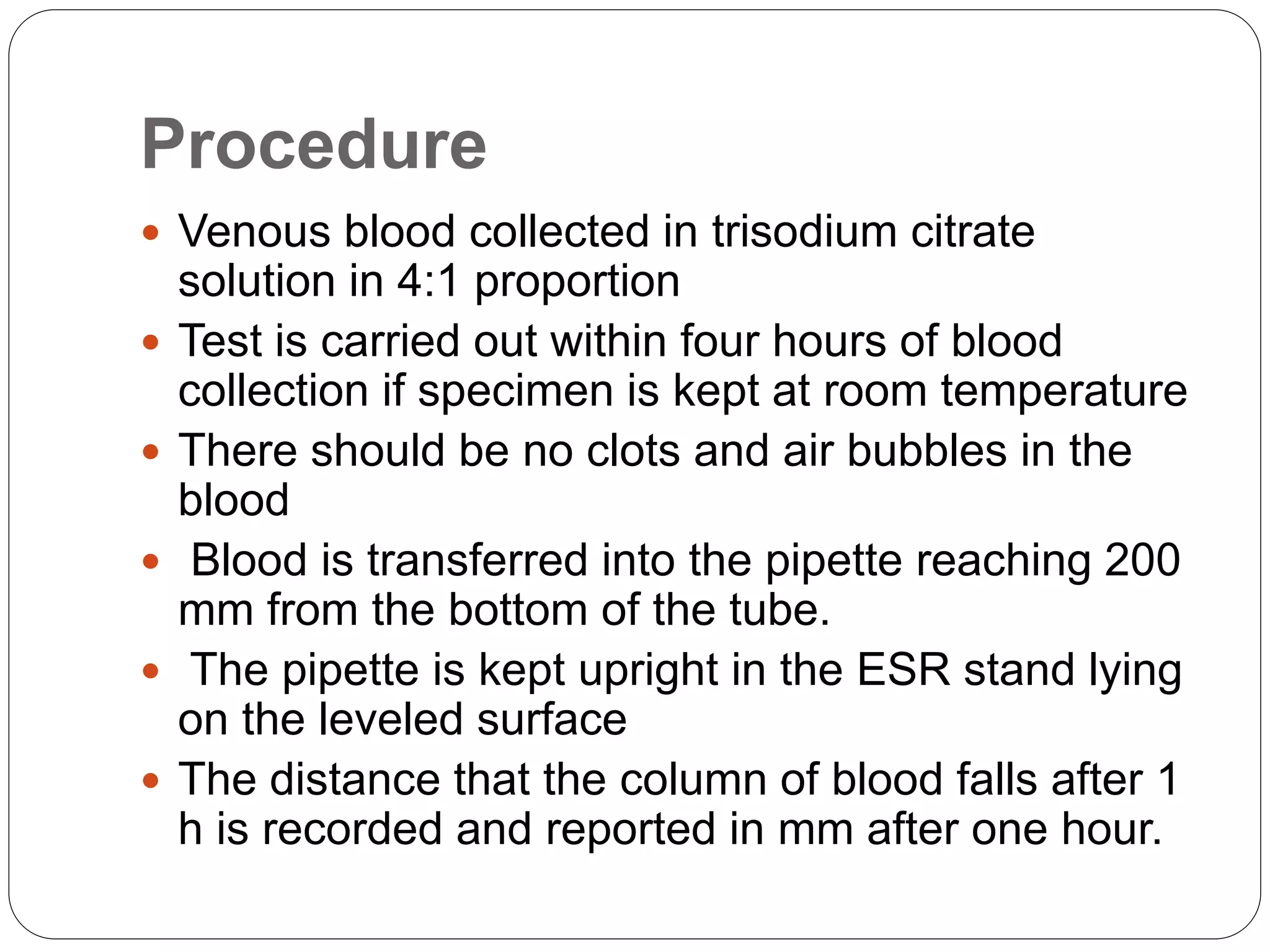 Erythrocyte sedimentation rate (ESR).pptx