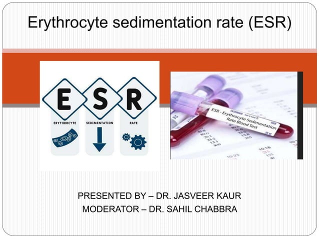 Erythrocyte sedimentation rate (ESR).pptx | Blood Disorders | Diseases and Conditions