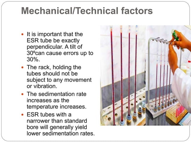 Erythrocyte sedimentation rate (ESR).pptx | Blood Disorders | Diseases ...