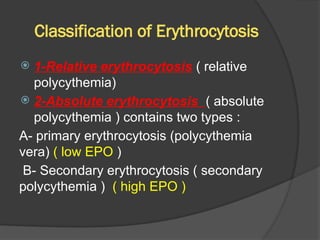 Erythrocytosis (Polycythemia),,Ghidaa.pptx | Blood Disorders | Diseases ...