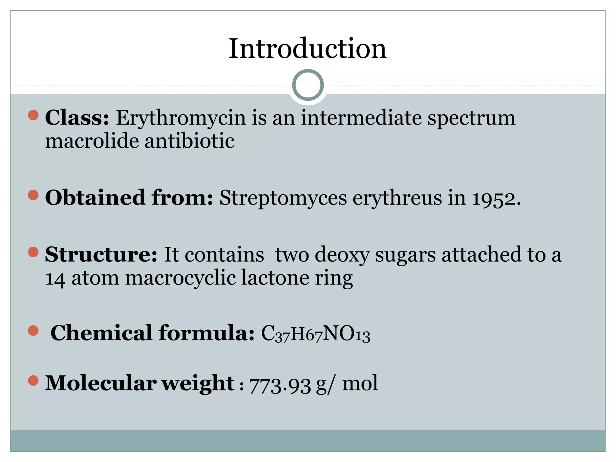 Erythromycin | PPT