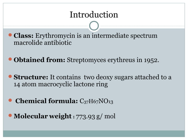 Erythromycin | PPT