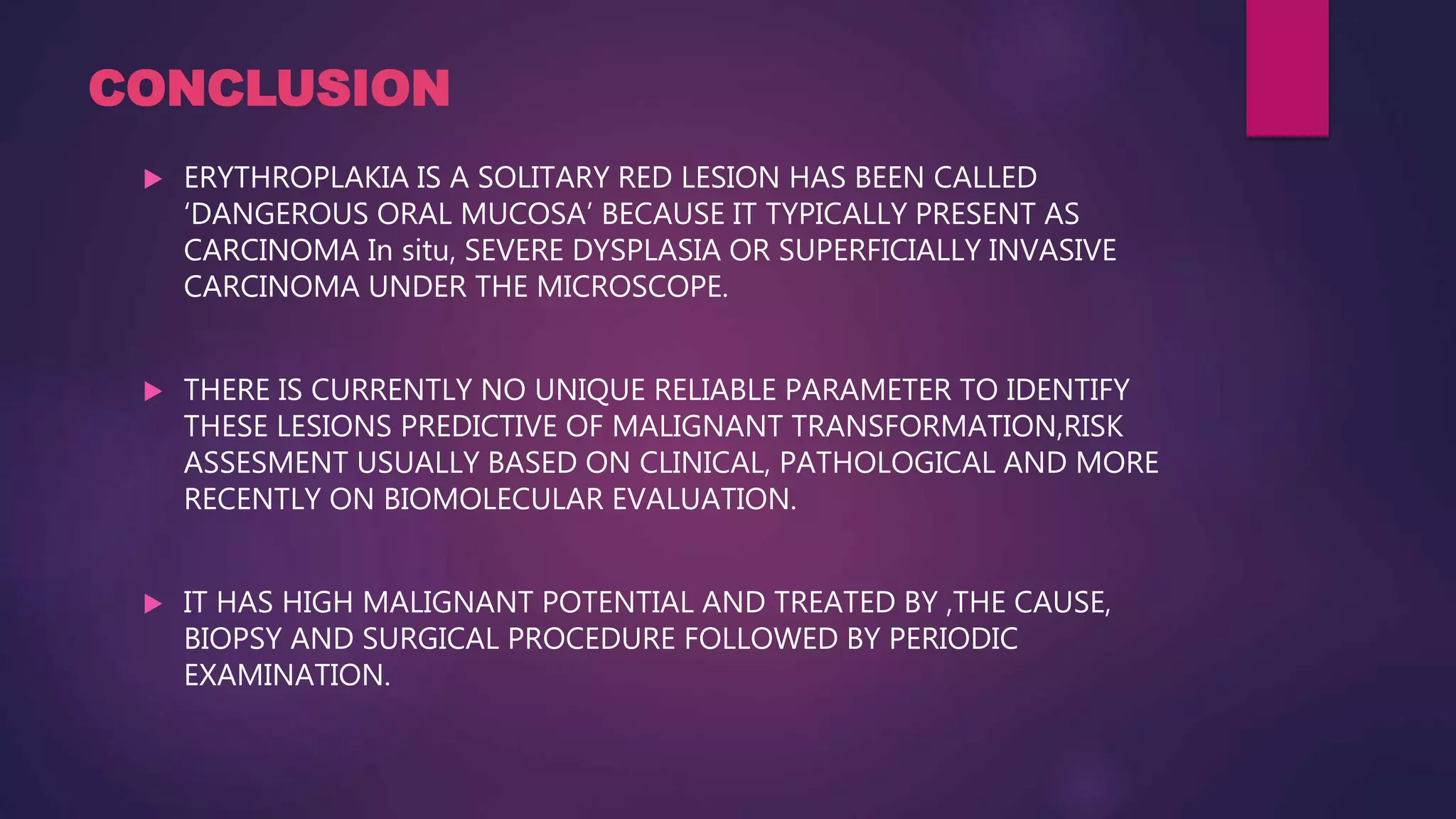 Erythroplakia | PPTX