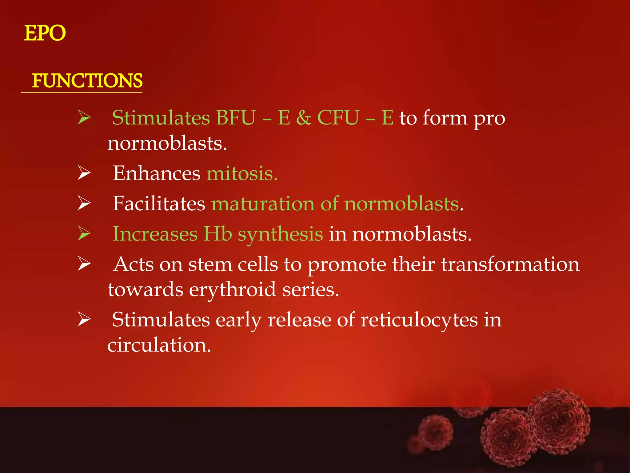 Erythropoiesis | PPTX