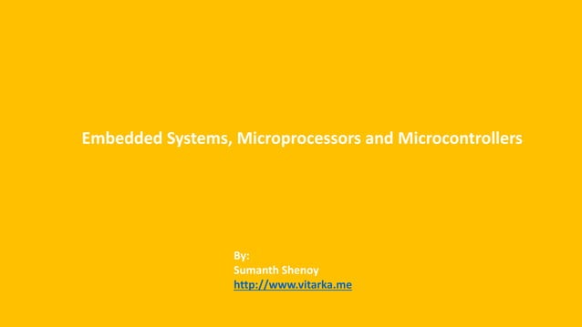Embedded Systems Microprocessors Microcontrollers Ppt
