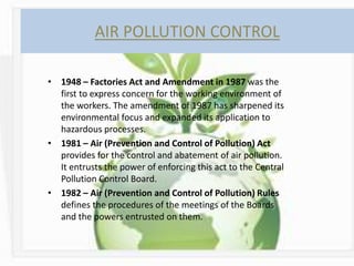Air Pollution Control act | PPTX