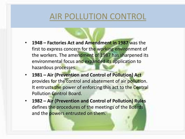 Air Pollution Control act | PPTX