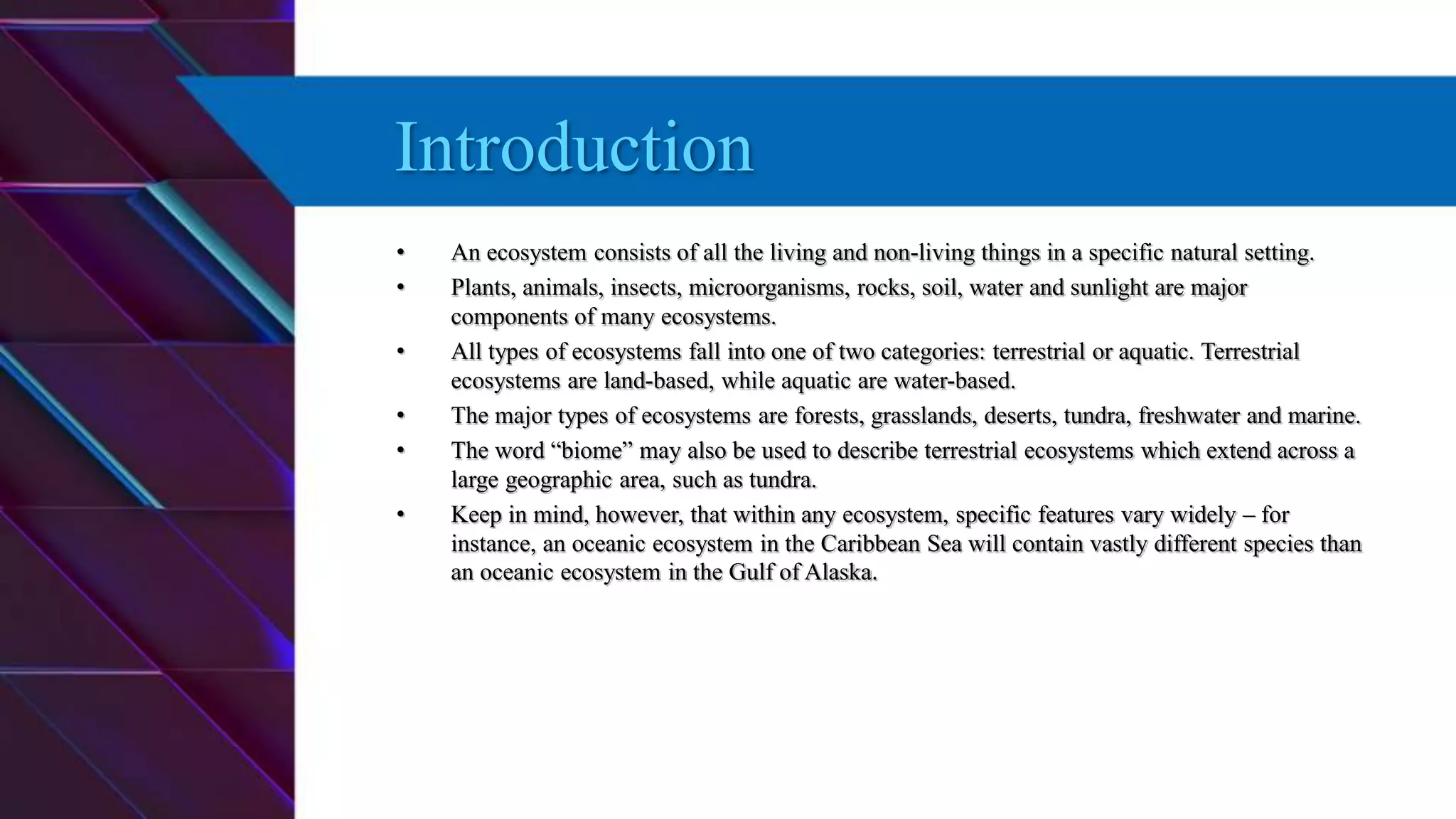 Types of Ecosystem | PPT