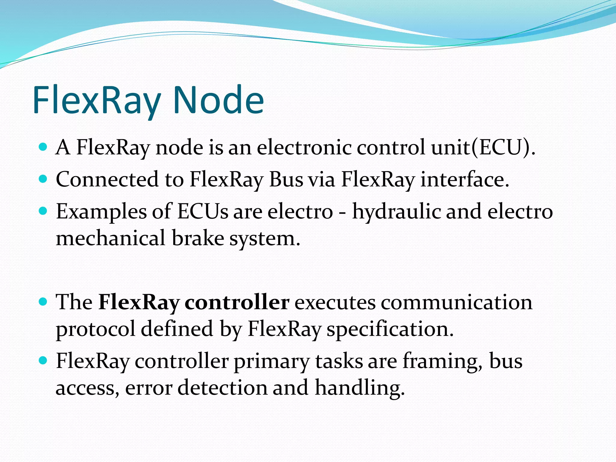 flexray technology in modern cars | PPTX | Computer Networking | Computing