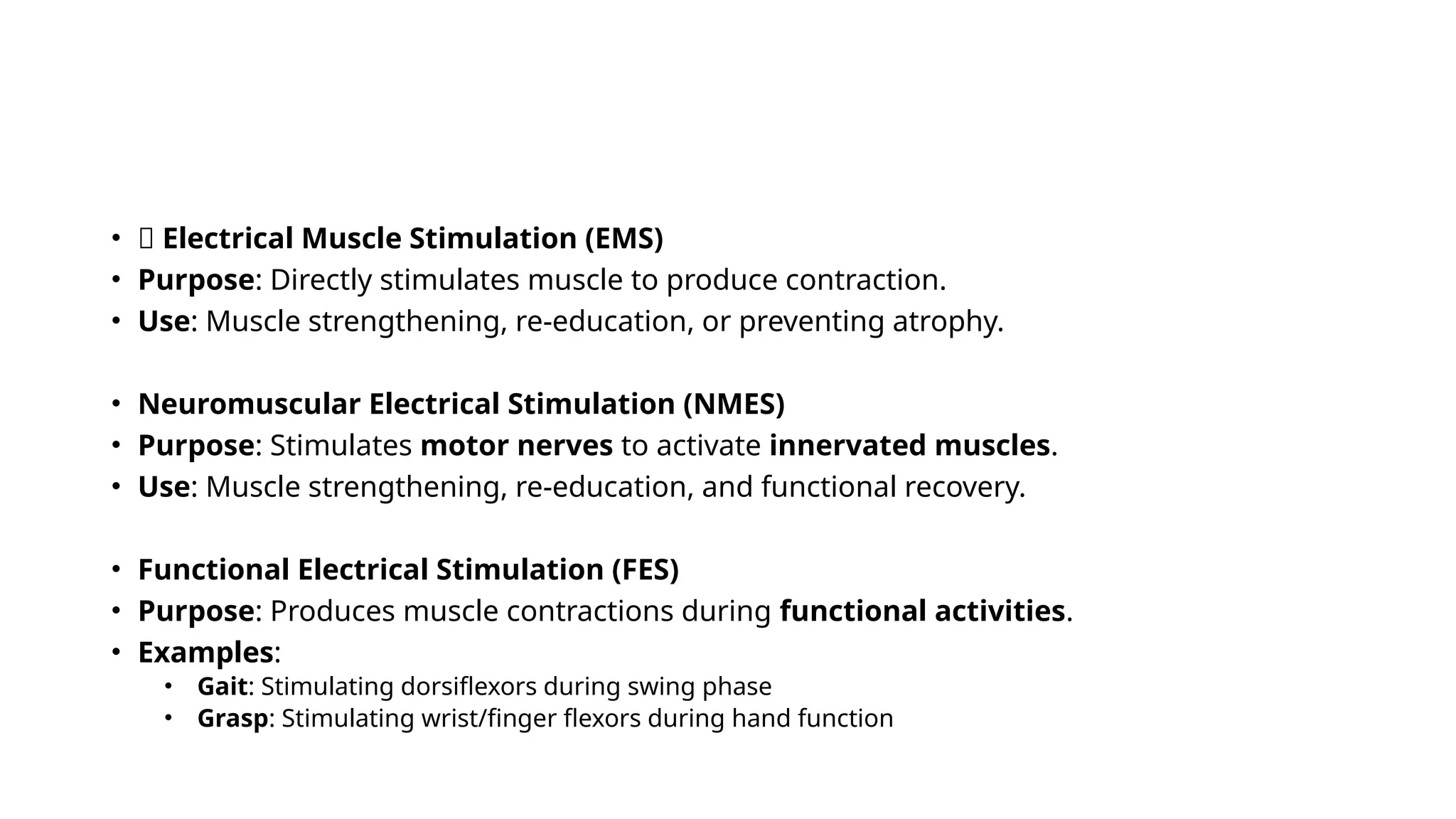Electrical stimulation (ES,FES,TENS) PPT | PPT