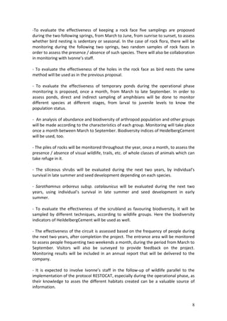 Habitat creation for biodiversity promotion in the ecological ...