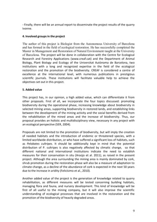 Habitat creation for biodiversity promotion in the ecological ...
