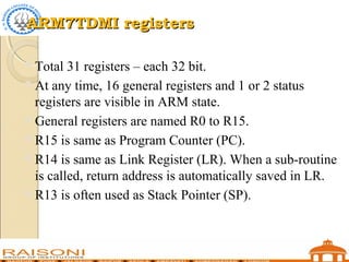 ARM Micro-controller | PPT