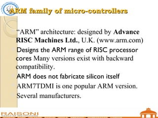 ARM Micro-controller | PPT