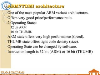 ARM Micro-controller | PPT