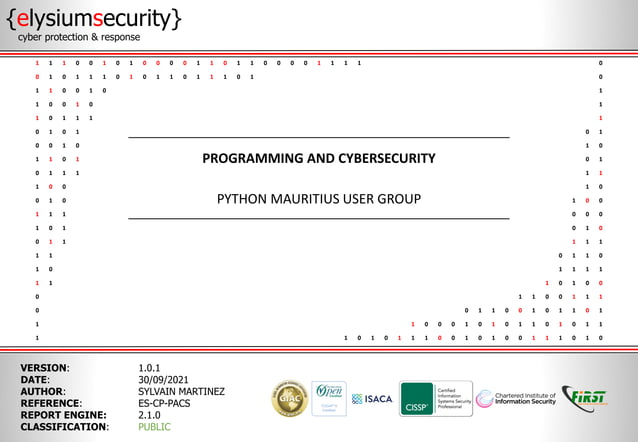 PROGRAMMING AND CYBER SECURITY | PPT