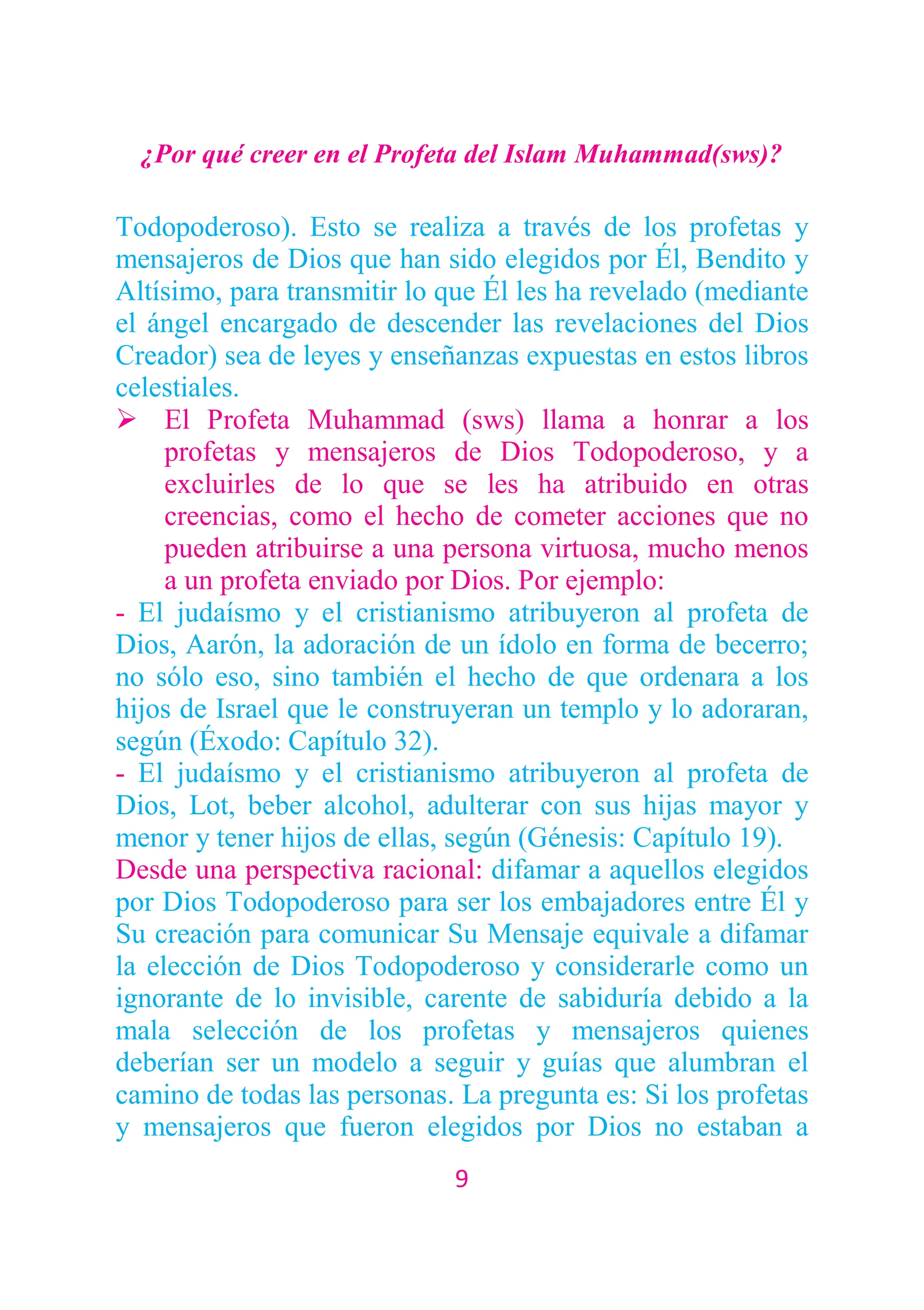 ¿ Por qué creer en el Profeta del Islam Muhammad (sws)? | PDF