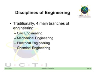 Es l1 - introduction to engineering | PPT