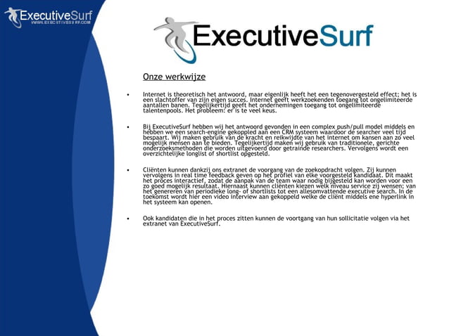 ExecutiveSurf presentatie.nl