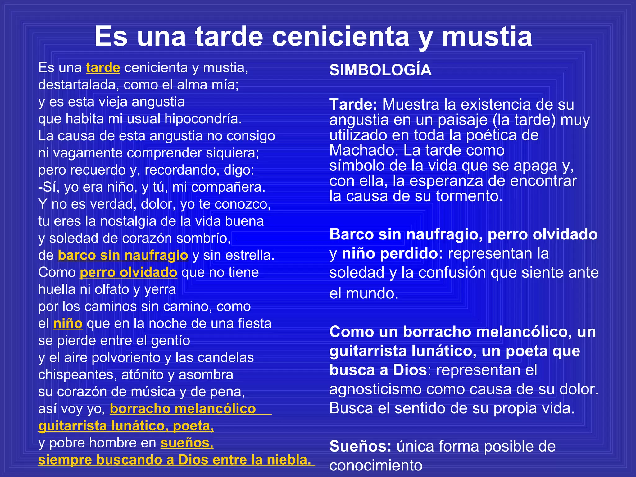 Era una tarde cenicienta y mustia | PPT