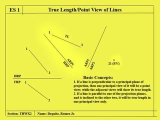 ES 1 - TL/PV of Lines & EV/TS of Planes | PPTX