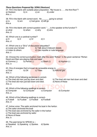 ITI Employability Skills Questions and Answers | PDF