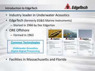 Edgetech Marine technologies presentation at Codevintec's Workshop (by ...