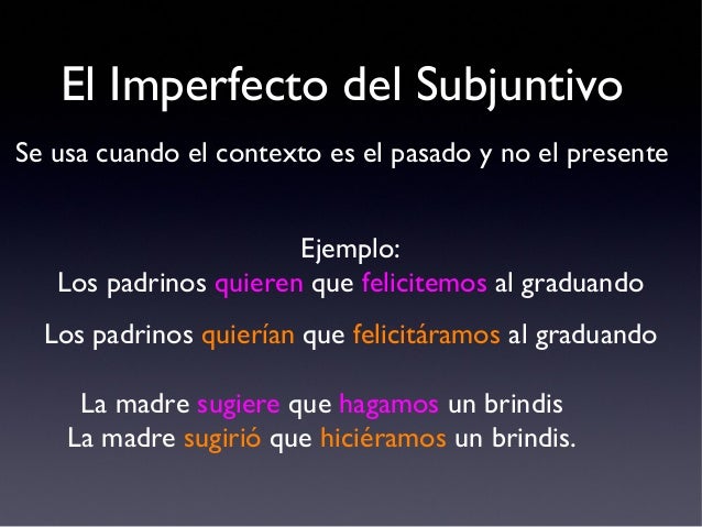 Subjuntivo Imperfecto