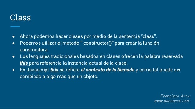 La Programación Orientada A Objetos Con Javascript Es6