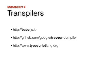 The New JavaScript: ES6 | PDF