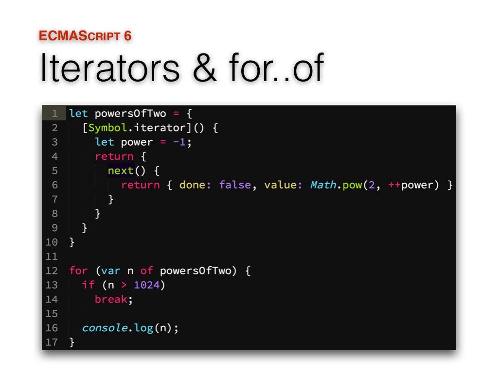 The New JavaScript: ES6