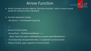 React Js Training In Bangalore | ES6 Concepts in Depth | PPT | Free ...