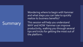 Instant Productivity with Yammer | PPT