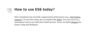 ES6 presentation | PDF