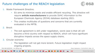 Impact of REACH regulation on European space industry | PDF